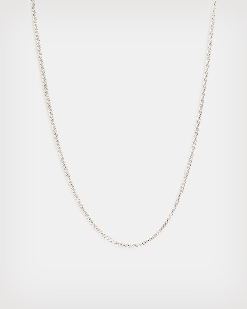 Curb Sterling Silver Chain WARM SILVER | ALLSAINTS Canada